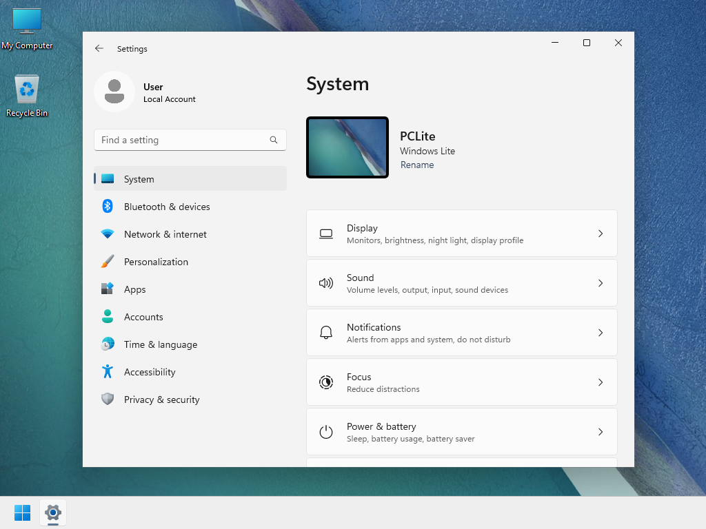 Windows Lite - Windows 11